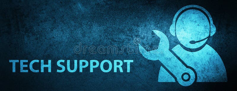 Tech Support Special Blue Banner Background Stock Illustration ...