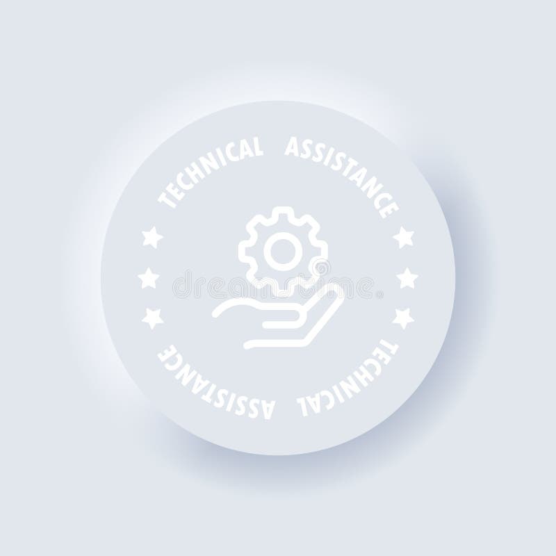 Technical Assistance Button in 3d Style.Technical Support. Customer Help. Tech Support. Customer ...