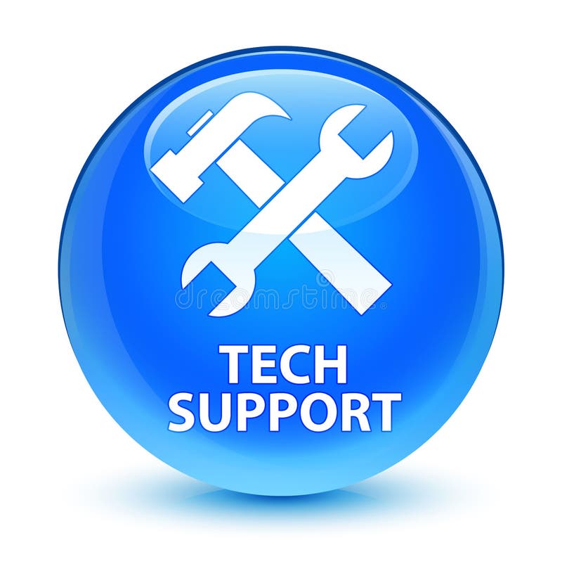 Tech Support (tools Icon) Glassy Cyan Blue Round Button Stock ...