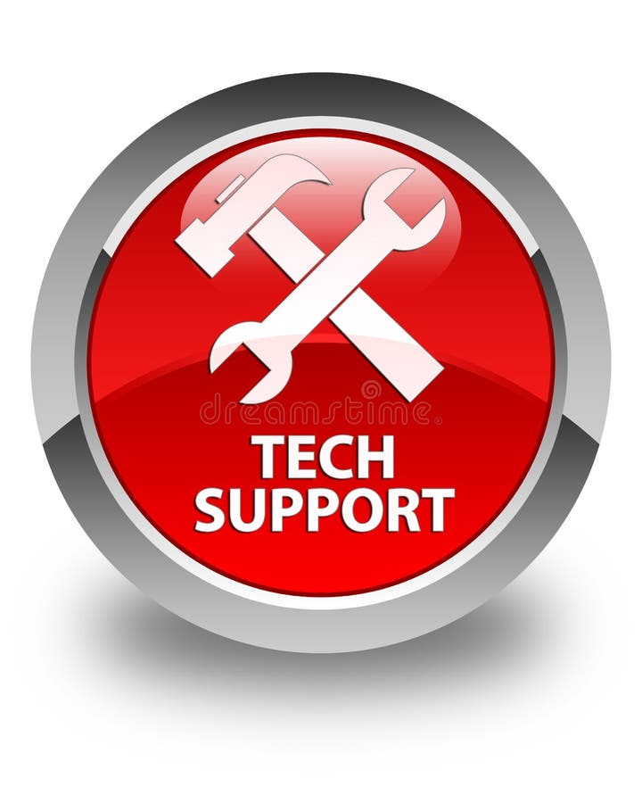 Tech Support (tools Icon) Glossy Red Round Button Stock Illustration ...