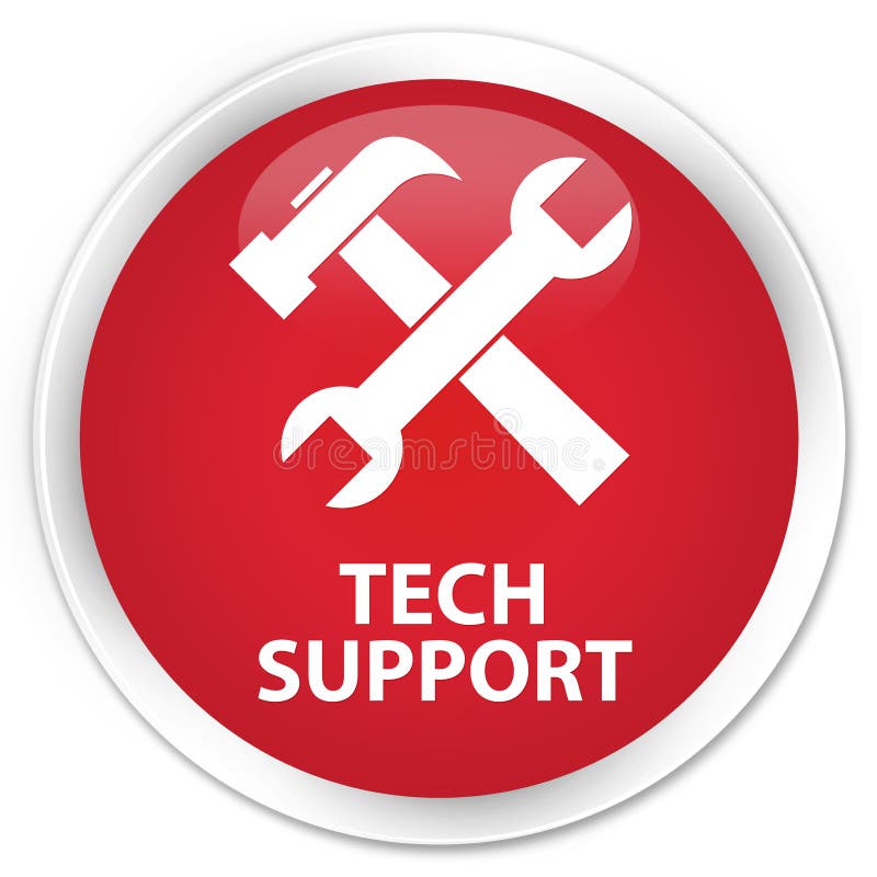 Tech Support (tools Icon) Premium Red Round Button Stock Illustration ...