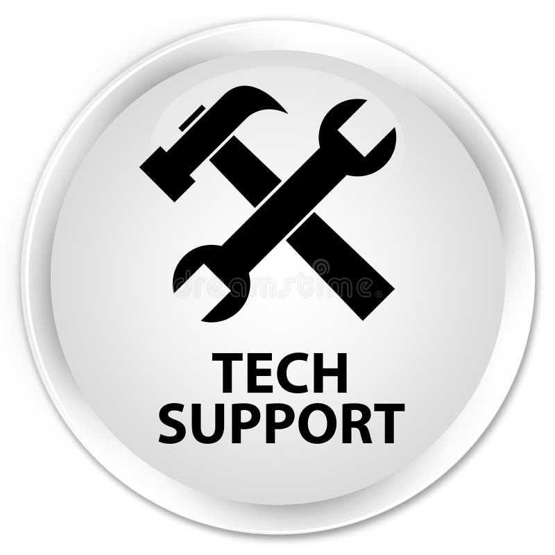 Tech Support (tools Icon) Premium White Round Button Stock Illustration ...