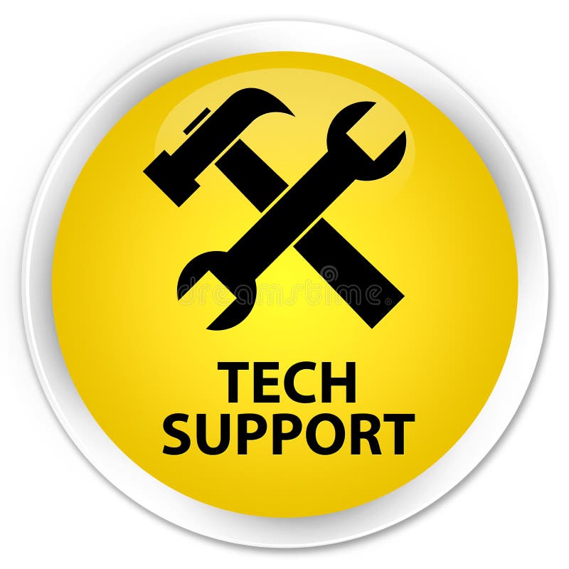 Tech Support (tools Icon) Premium Yellow Round Button Stock ...