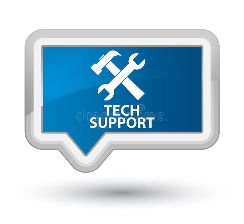 Tech Support (tools Icon) Prime Blue Banner Button Stock Illustration ...