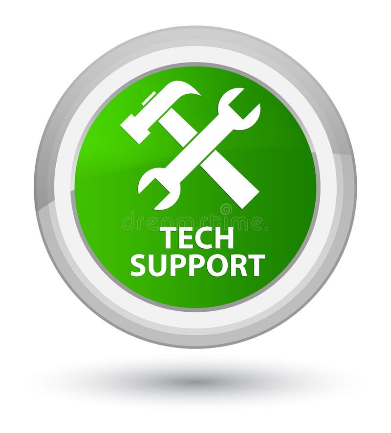 Tech Support (tools Icon) Prime Green Round Button Stock Illustration ...