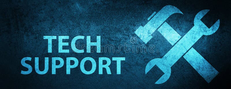 Tech Support (tools Icon) Special Blue Banner Background Stock ...