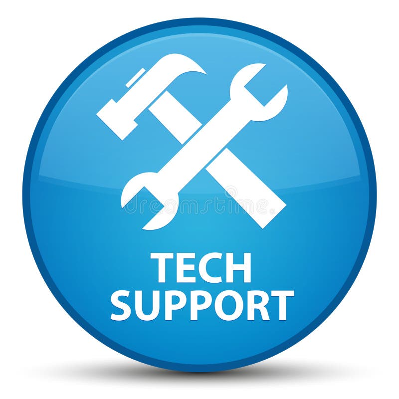 Tech Support (tools Icon) Special Cyan Blue Round Button Stock ...