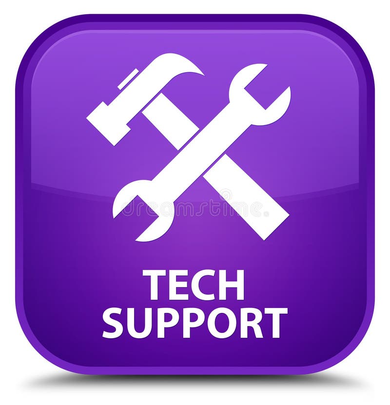 Tech Support Icon Special Orange Round Button Stock Illustration ...
