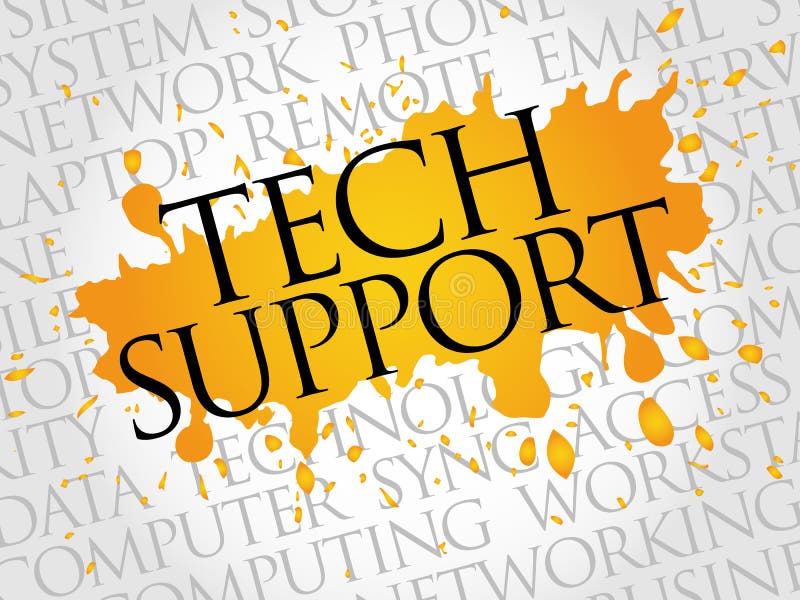 Tech support word cloud stock illustration. Illustration of business ...