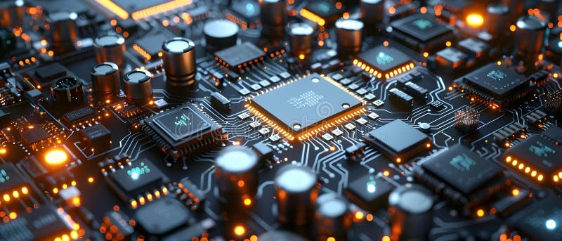 Tech Symphony: the Harmonious World of Circuits and Silicon. Concept ...