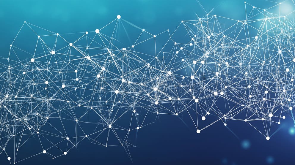 Tech Synergy. a Modern Visualization of Abstract Digital Connections ...