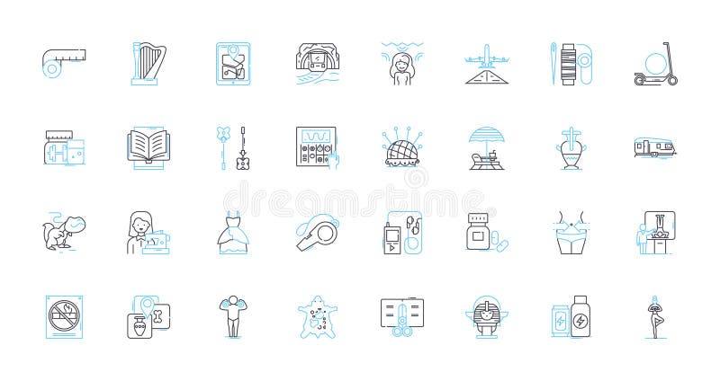 Tech Talks Linear Icons Set. Innovations, Experts, Technology, Ideas ...