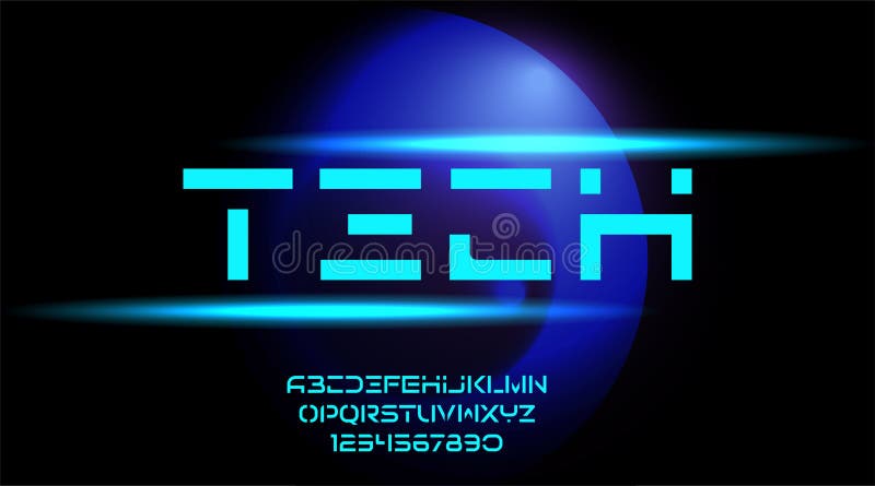 Tech, Technology Alphabet, Vector Illustration Stock Vector ...