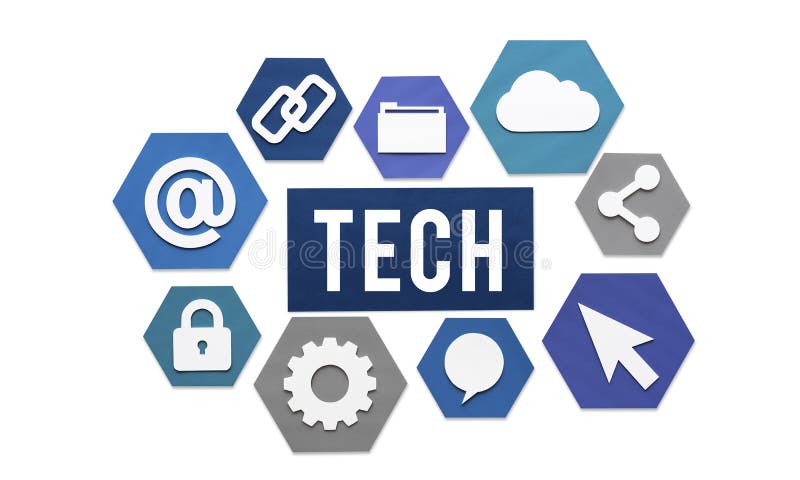 Tech Technology Internet Online Concept Stock Illustration ...