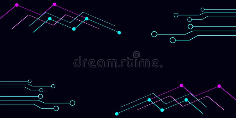 Tech Template in Cyberpunk Style Geometric Shape. Stock Vector ...