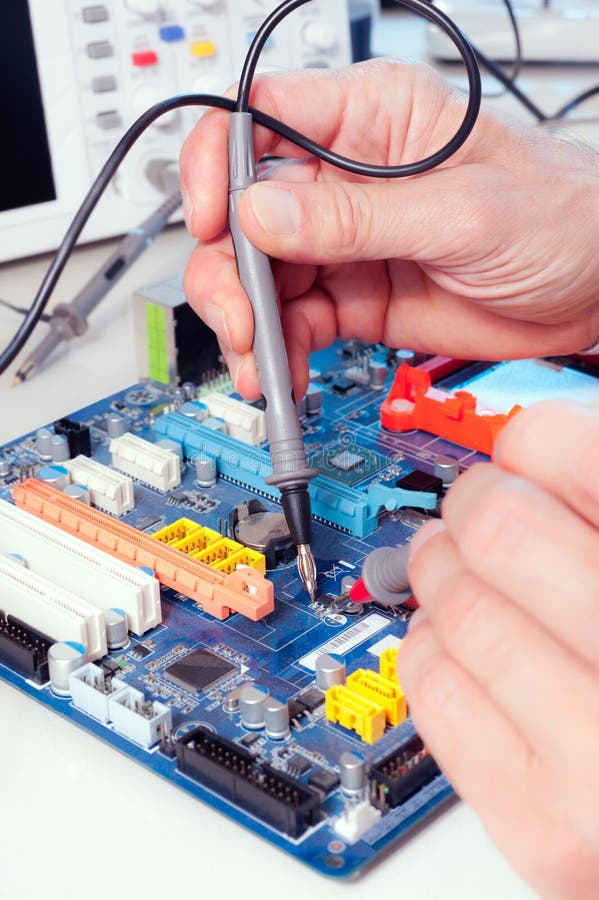 Tech Tests Electronic Equipment Stock Photo - Image of human, service ...