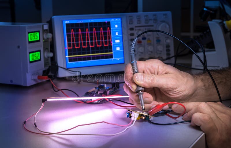 Tech Tests Electronic Equipment Stock Photo - Image of industrial ...