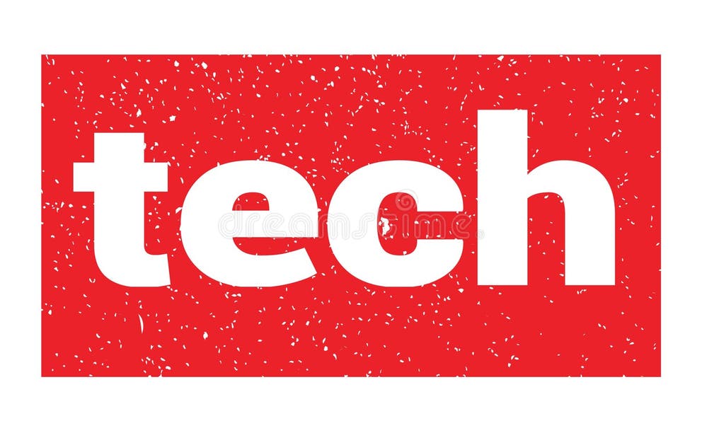 Tech Text Written on Red Stamp Sign Stock Illustration - Illustration ...