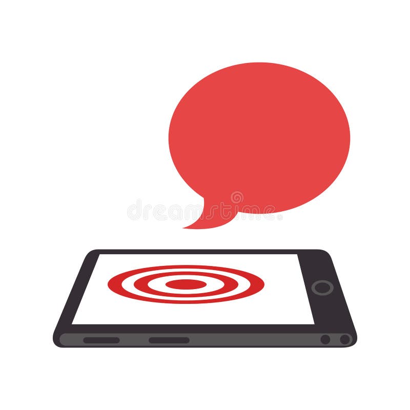 Tech Touch Tablet with Dialog Callout Box Stock Vector - Illustration ...