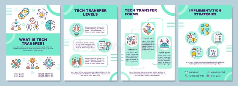 Tech Transfer Brochure Template Stock Vector - Illustration of ...