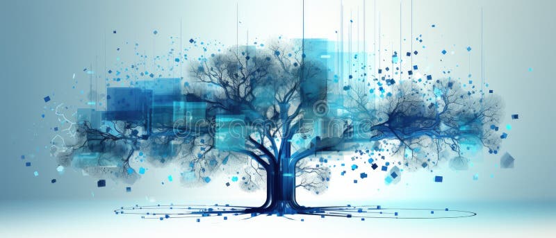 Tech Tree, Abstract Data Technology Illustration Illustration of an ...