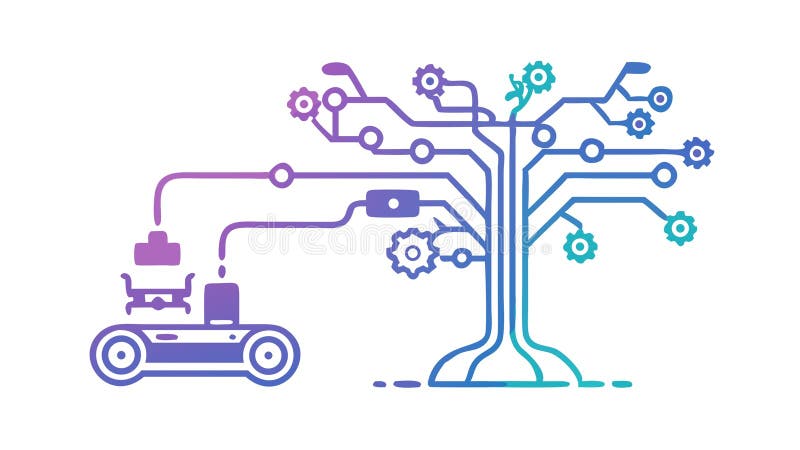 Tech Tree with Circuits, Symbolizing Digital Growth and Innovation ...