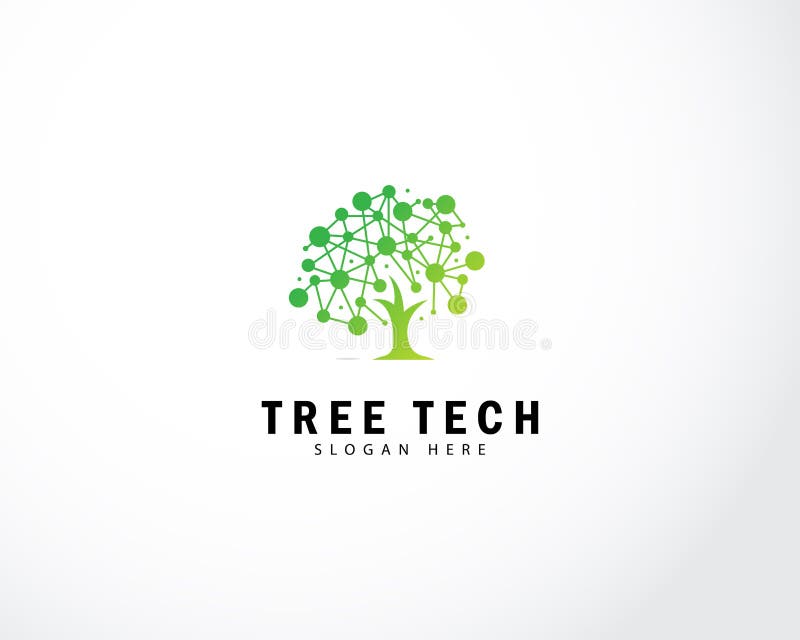 Tech Tree Electrical Circuit Digital Logo Vector Icon Stock ...