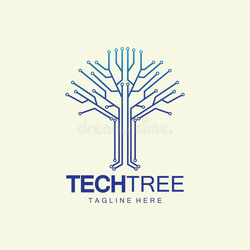 Tech Tree Logo Concept,green Network Technology Logo Vector.tech Tree ...