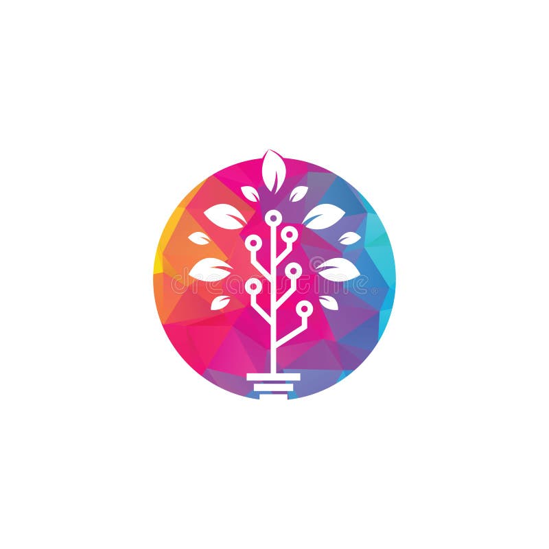 Tech Tree Logo Template Design. Stock Vector - Illustration of design ...