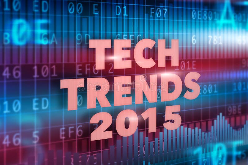 Tech Trends 2015 concept stock illustration. Illustration of glowing ...