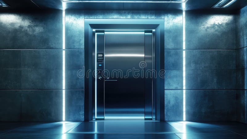 Tech vault doors stock illustration. Illustration of scanner - 375793717