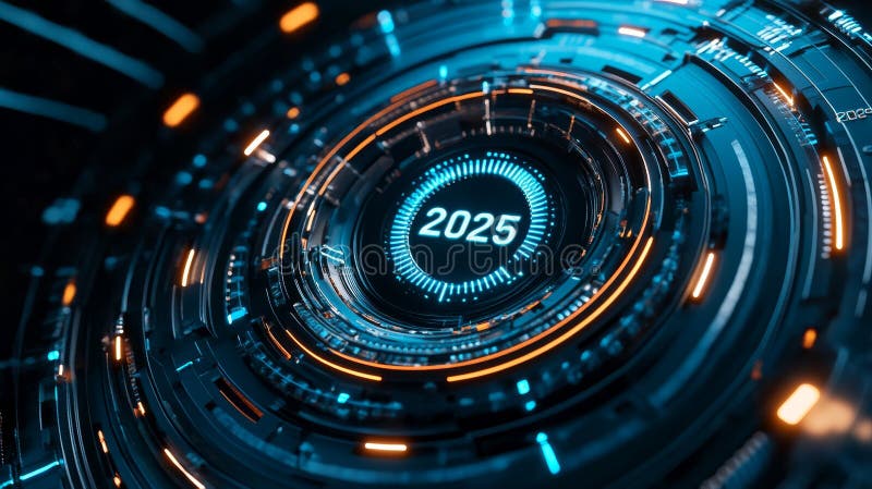 2025 Tech Vision Futuristic Digital Countdown Future Technology ...