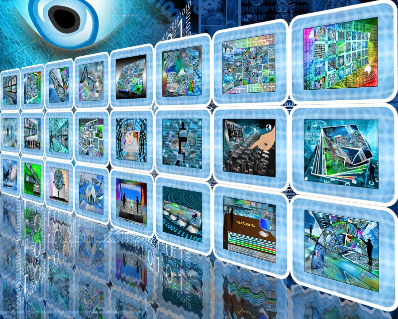 Tech wall stock illustration. Illustration of screen - 45157486