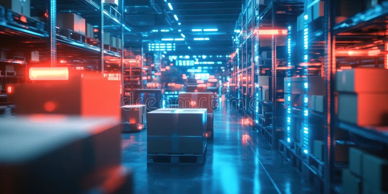 Tech Warehouse stock photo. Image of infrastructure - 384561256