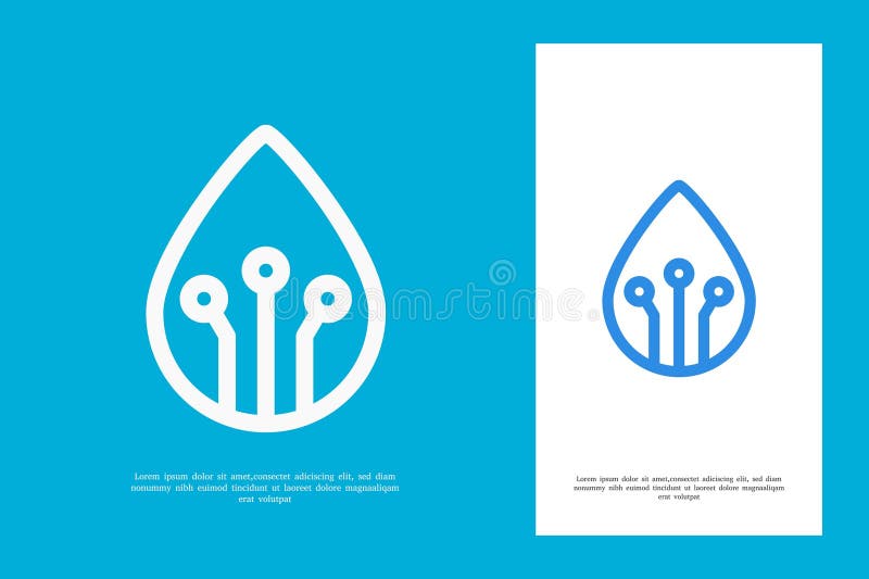 Hi-tech water drop icon stock illustration. Illustration of fresh ...