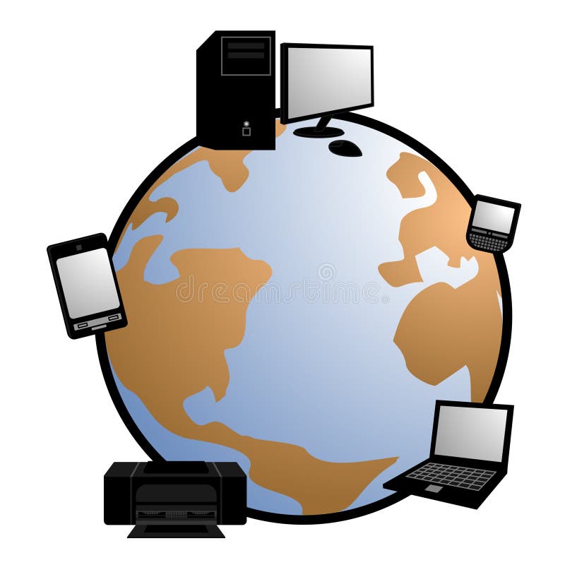 Tech world stock vector. Illustration of global, mail - 21588245