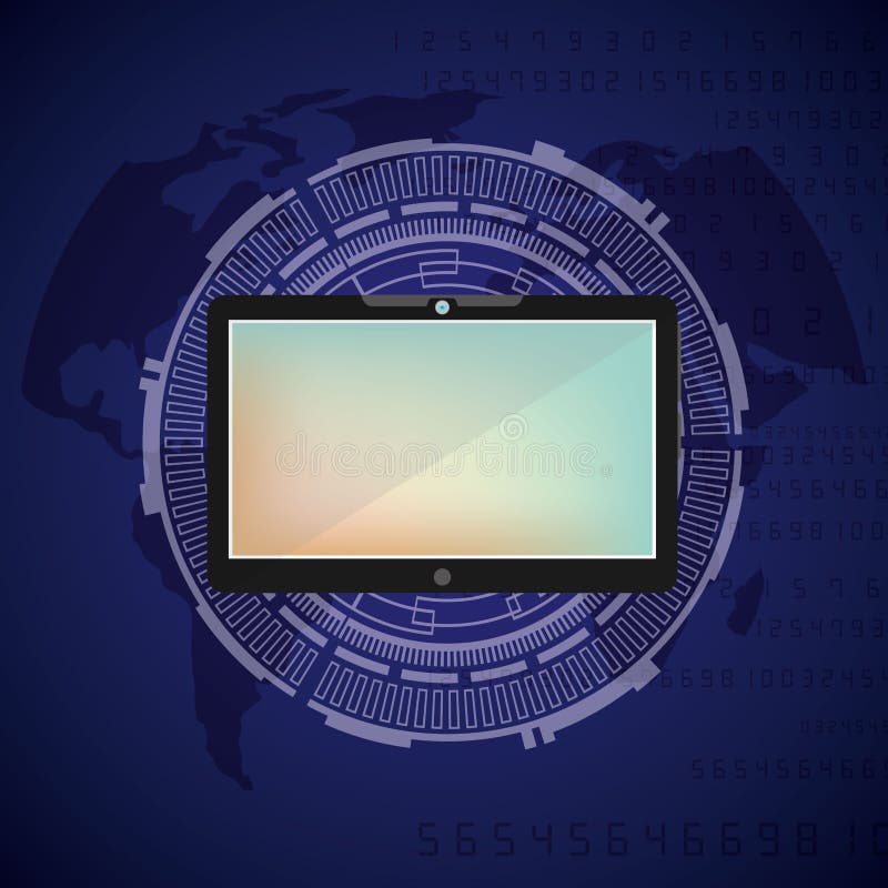 Tech world design stock illustration. Illustration of device - 65734492