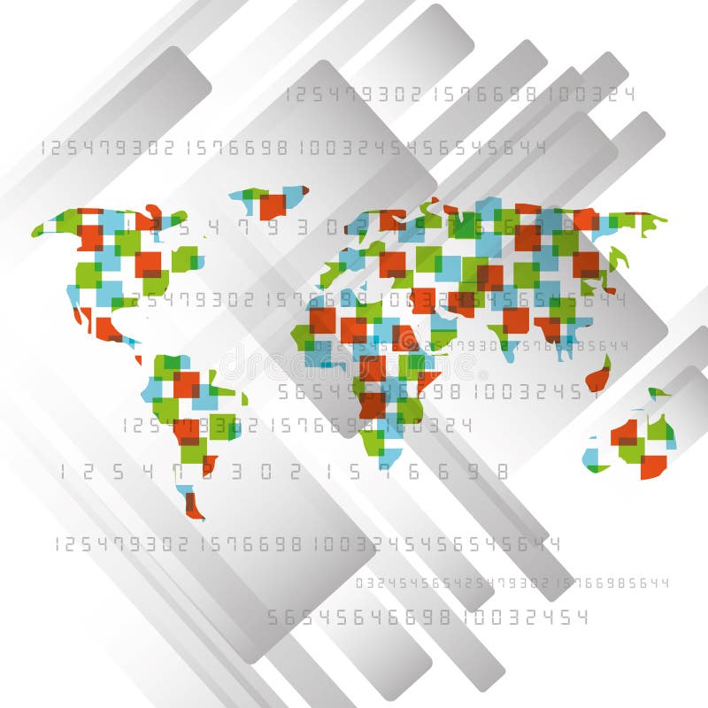 Tech world design stock illustration. Illustration of concept - 65734576