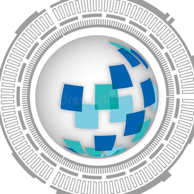 Tech world design stock illustration. Illustration of communication ...