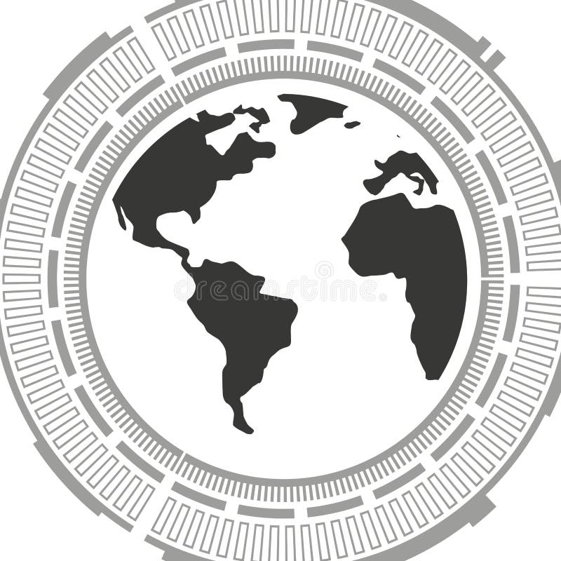 Tech world design stock illustration. Illustration of background - 65734630