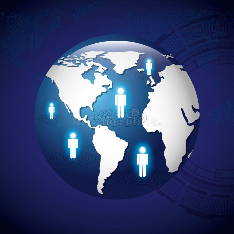 Tech world design stock illustration. Illustration of design - 65735122