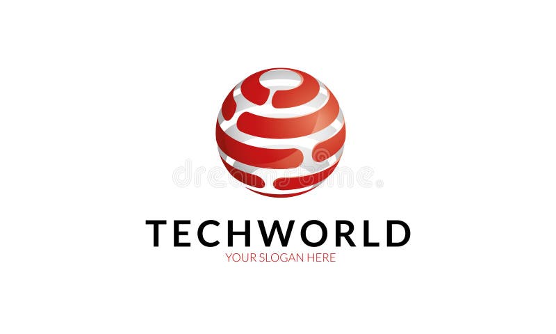 Tech World Logo Template stock vector. Illustration of global - 108974813