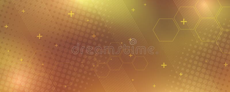 Tech Yellow Background with Geometric Shapes Stock Vector ...