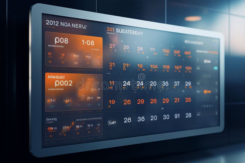 Techforward 2024 Calendar App Interfaces with Stock Illustration ...
