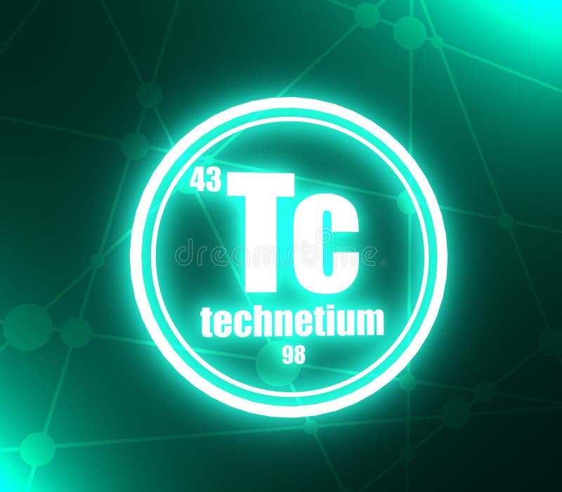 Technetium Chemical Element. Stock Illustration - Illustration of icon ...