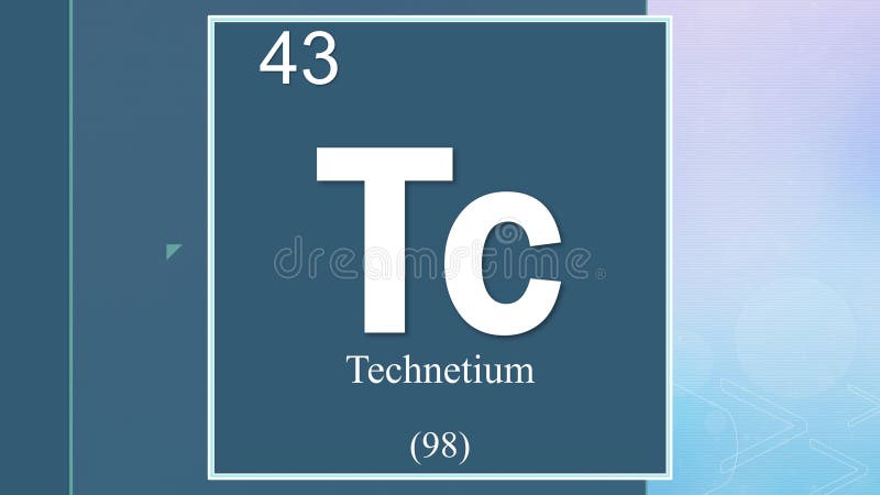 Technetium Chemical Element Symbol on Blue Solid and Gradient Background Stock Illustration ...