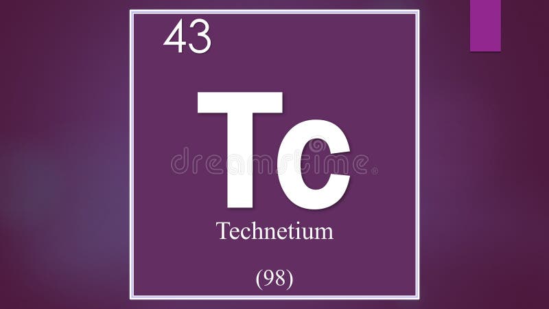 Technetium Chemical Element Symbol on Green Simple Background Stock ...