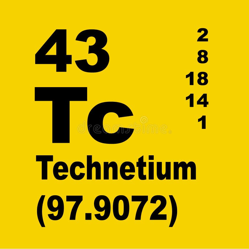 Technetium - Tc - Chemical Element Periodic Table Stock Illustration ...
