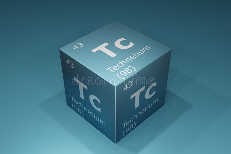Technetium, 3D Rendering of Symbols of the Elements of the Periodic ...