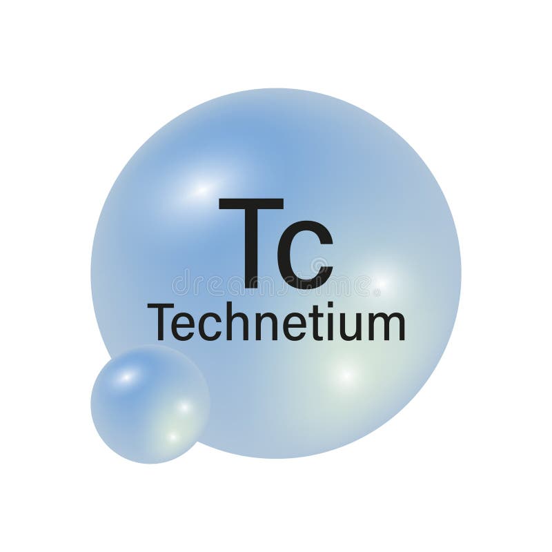 Technetium Element Icon. Blue Gradient Sphere. Atomic Symbol Tc. Vector ...